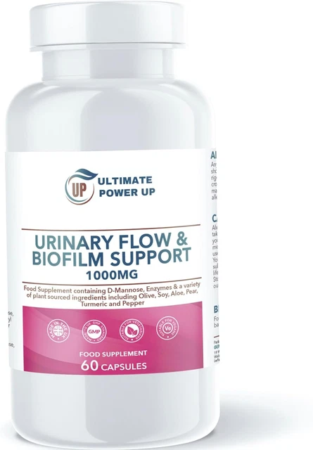 URINARY FLOW BIOFILM Support 60 Capsules for Women Bladder and Urinary ...