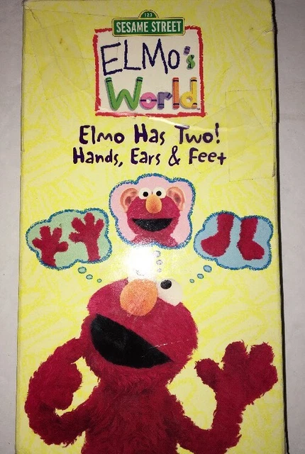 ELMO'S WORLD VHS Elmo a deux mains oreilles et pieds-SESAME RUE-RARE ...