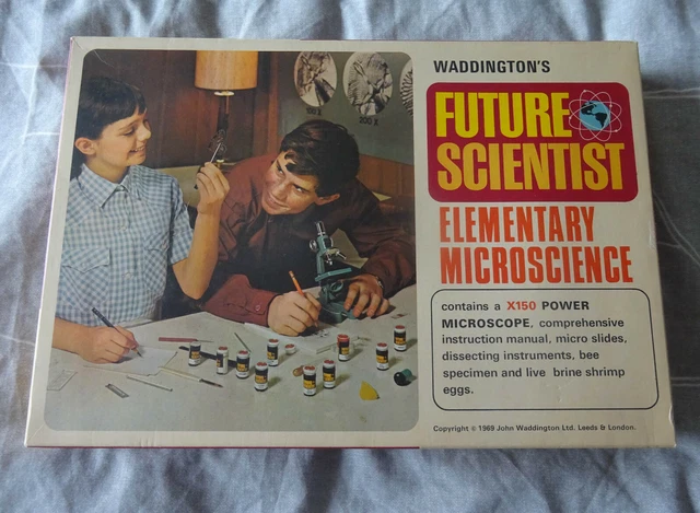 VINTAGE 1969 WADDINGTONS Future Scientist Elementary Microscience ...