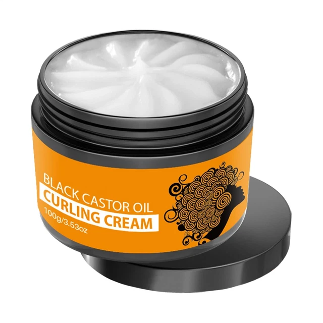 MOISTURIZING BLACK CASTOR Oil Curling Cream Frizz Control Hair Styling ...