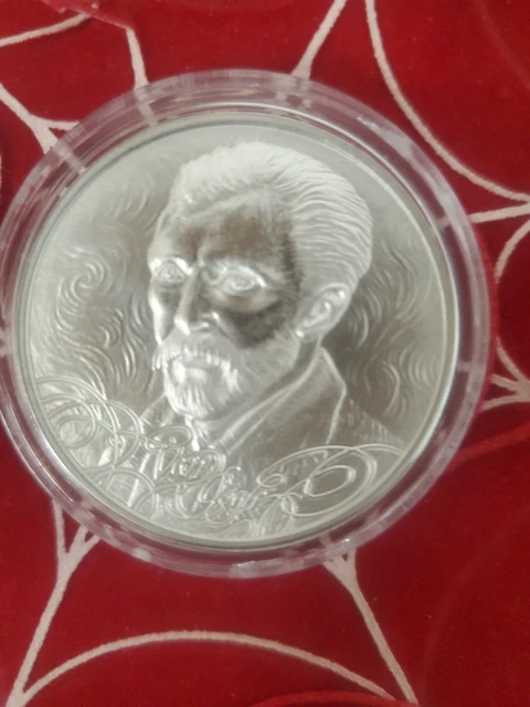 VINCENT VAN GOGH 🎨1 Oz .999 Silver 😱 Silver Art Round 😱😱😱 $313.07 ...