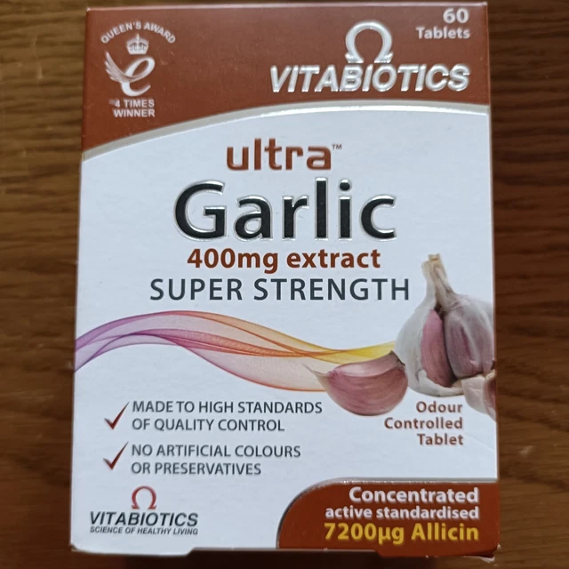 VITABIOTICS ULTRA GARLIC Super Strength 400mg 60 Tablets £7.50 ...