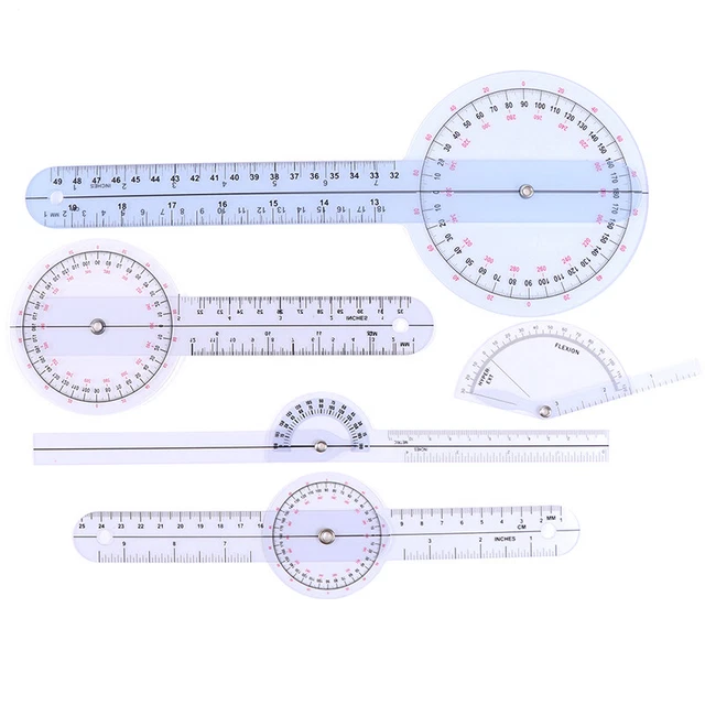 MEDICAL FINGER GONIOMETER Plastic Protractor 180 Degree Angle Ruler ...