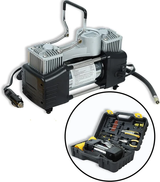12V PORTABLE AIR Compressor Pump 150PSI Heavy Duty Tire Inlaftor ...