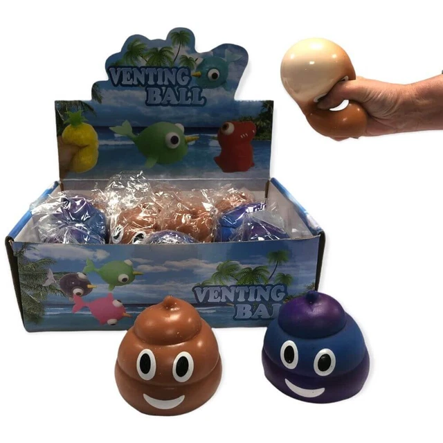 STRESS POO EMOJI 9cm Sensory Squeezy Autism Anxiety Relief Fidget Poop ...