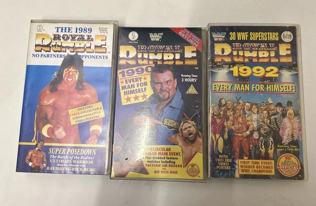 WWF ROYAL RUMBLE 89 -90 -92 WRESTLING VIDEO TAPE Bundle X3 PAL VHS WWE ...