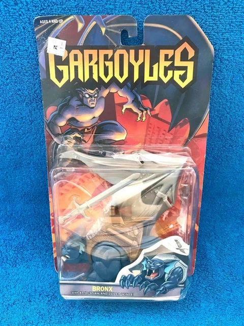 FIGURINE ARTICULÉE GARGOYLES Bronx avec ailes Attack Jaw & Glider 1995 ...