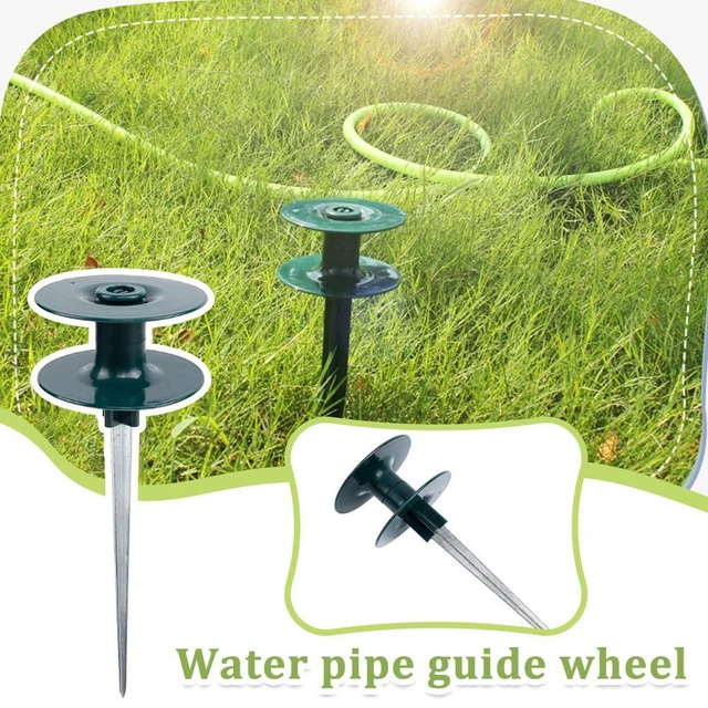 WATER PIPE SUPPORTS Guide Wheels Garden Hose Guide Peg Stake Hose Guide ...