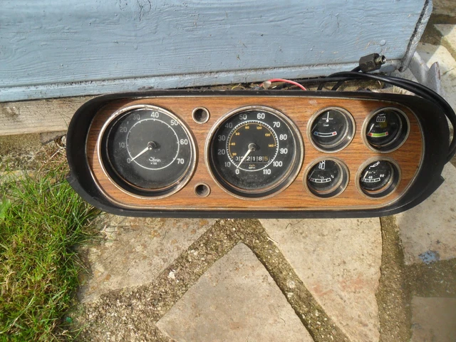 ORIGINAL FORD ESCORT MK1 GT 6-DIAL CLOCKS.110 MPH speedo. 7000 RPM rev ...