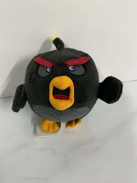 ANGRY BIRDS MOVIE 2016 BLACK BOMB Plush Toy Mouth Open Spinmaster 5 ...
