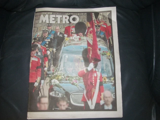 HISTORIC NEWSPAPER: METRO - Queen Elizabeth II State Funeral £2.99 ...