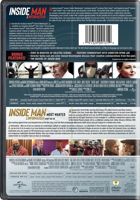 INSIDE MAN 2 Movie Collection DVD $9.99 - PicClick CA