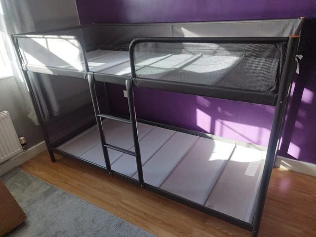 IKEA TUFFING BUNK Bed Frame Space-Saving, Low-Height Low-Height Metal ...