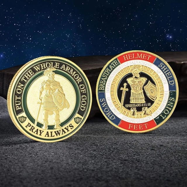 THE FULL ARMOR of God Challenge Coin Souvenir Coin Collectible Coins ...
