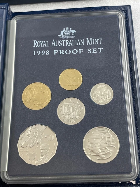 1998 AUSTRALIAN RAM Proof Coin Set - A Must Have Complete Set! Bass and Flinders $79.00 ...