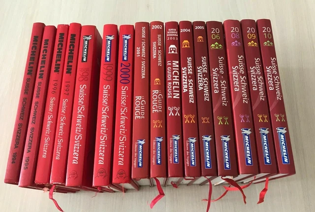 LOT - GUIDE Rouge Michelin SUISSE - 17 guides collection complet - T.C ...