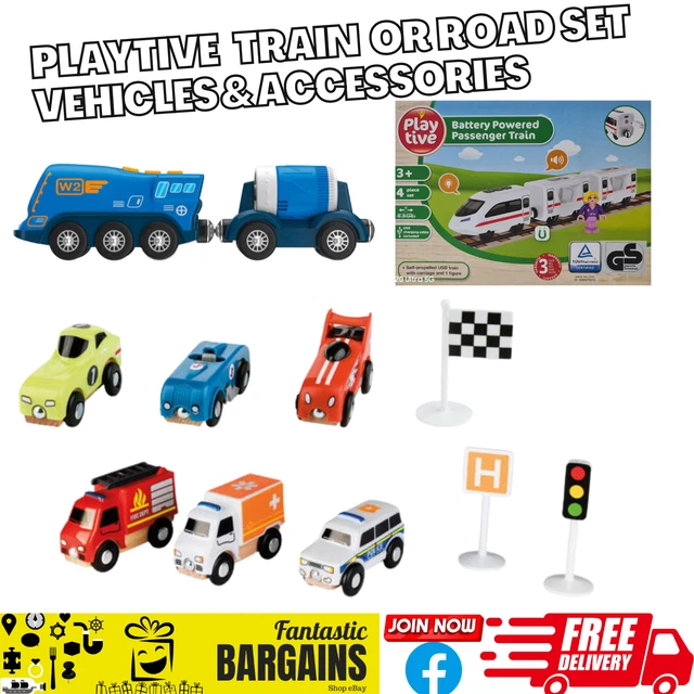 WOODEN TRAIN & Road Set Vehicles and Accessories Trains Cars Sets ...