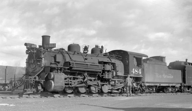 D&RGW DENVER RIO Grande Western Railway Narrow Gauge, No 484 Old Train ...