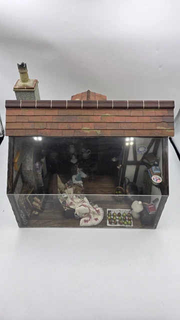 DIORAMA / DOLLS House Perplex View Box Room Granny & Grandaughter Attic ...