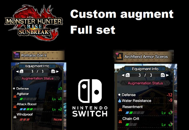 MONSTER HUNTER RISE Sunbreak Custom Qurious Augment SWITCH (GAME NOT ...
