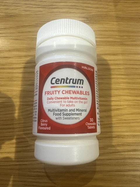 CENTRUM 30 FRUITY Multivit chewables tablet citrus Berry Flavour New ...