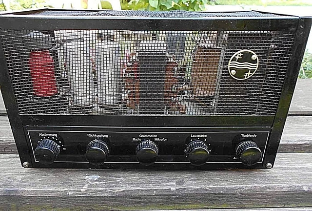 PHILIPS AMPLIFIER 40'S 4699 metal base EL34 predecessor tube KLANGFILM ...