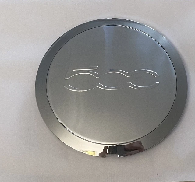 CACHE MOYEUX POUR Fiat 500 Full Chrome Centre de Roue Enjoliveur Réf ...