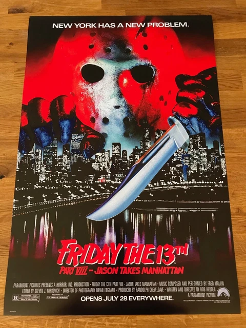 MOVIE POSTER FRIDAY The 13th part 8 430mm x 630mm (Bit bigger than A2 ...