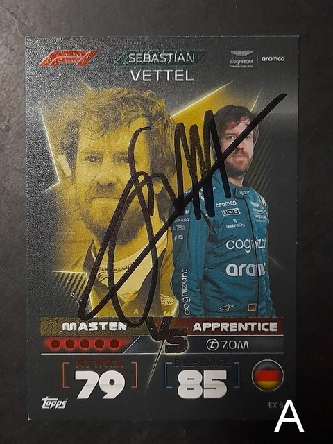 F1 CARD AUTOGRAFO SEBASTIAN VETTEL ASTON MARTIN autografato SIGNED ...