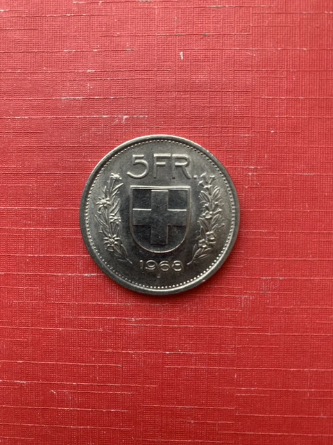 5 FR SWISS Francs 1968 B Confoederatio HELVETICA Collectable Circulated ...
