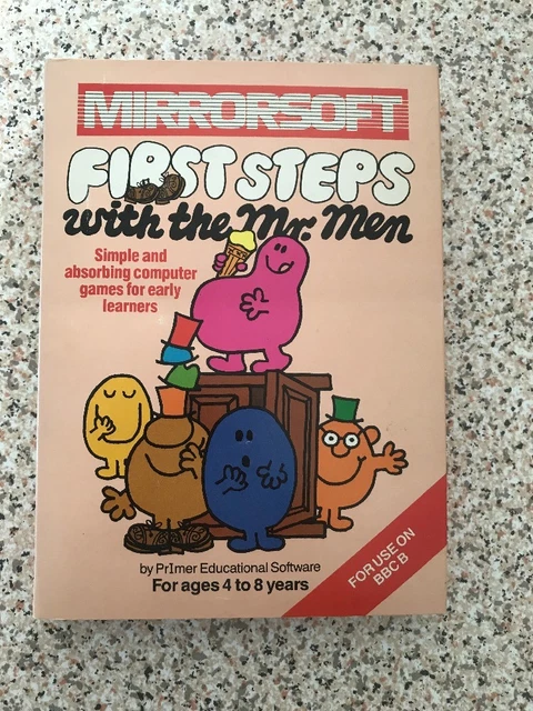FIRST STEPS WITH The Mr Men BBC B Learning Game Cassette Tape Vintage ...