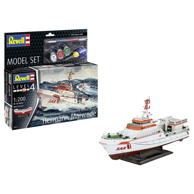 REVELL 65812 1:200 Model Set Seenotkreuzer "Hermann Marwede" EUR 20,99 ...
