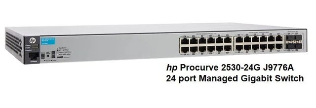 HP 2530-24G 24Port Managed Gigabit Switch J9776A FACTORY RESET INC ...
