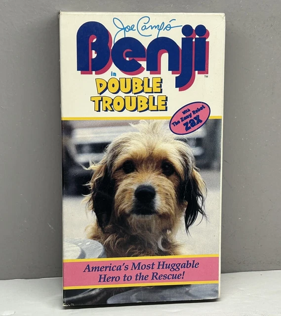 BENJI DOUBLE TROUBLE VHS Video Tape Joe Camp Dog Movie Children Kids ...