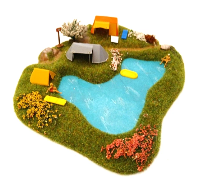 BUSCH - DIORAMA - Campingplatz am See - 3108 - H0 - B 676 EUR 32,95 ...
