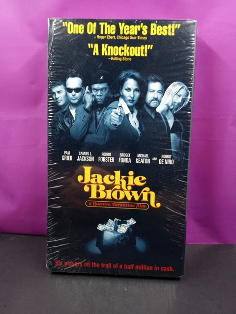 JACKIE BROWN VHS Blockbuster Tarantino Grier Jackson Forster Fonda ...