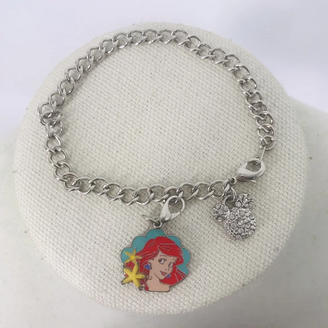 DISNEY PRINCESS ARIEL The Little Mermaid Charm Bracelet Clip On ...
