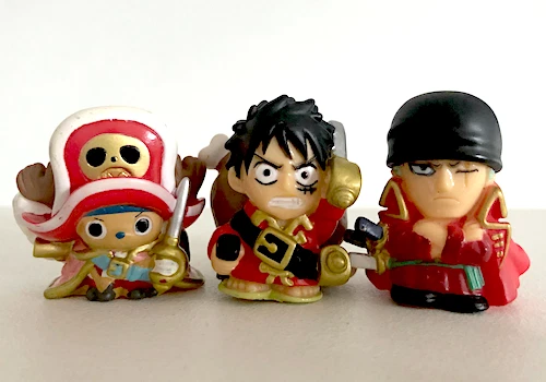 ONE PIECE LUFFY Chopper Zoro Mini Figure 4cm Cake Topper Decor Set of 3 ...