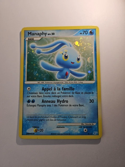 CARTE POKÉMON MANAPHY 4/12 Diamant Et Perle Trainer Kit Holo FR EUR 1 ...