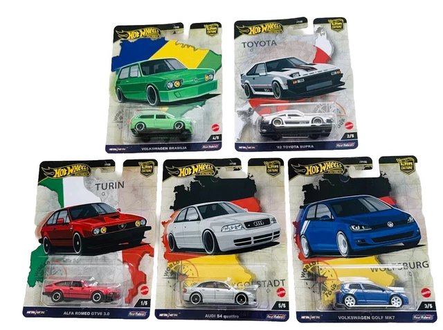 HOT WHEELS WORLD TOUR CAR CULTURE TOYOTA VOLKSWAGEN AUDI SET OF 5 £35. ...
