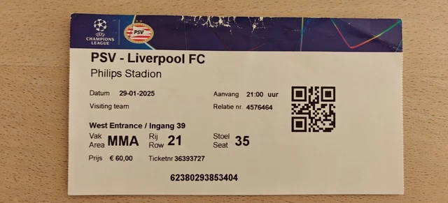 Liverpool Vs Psv FOR SALE! - PicClick UK