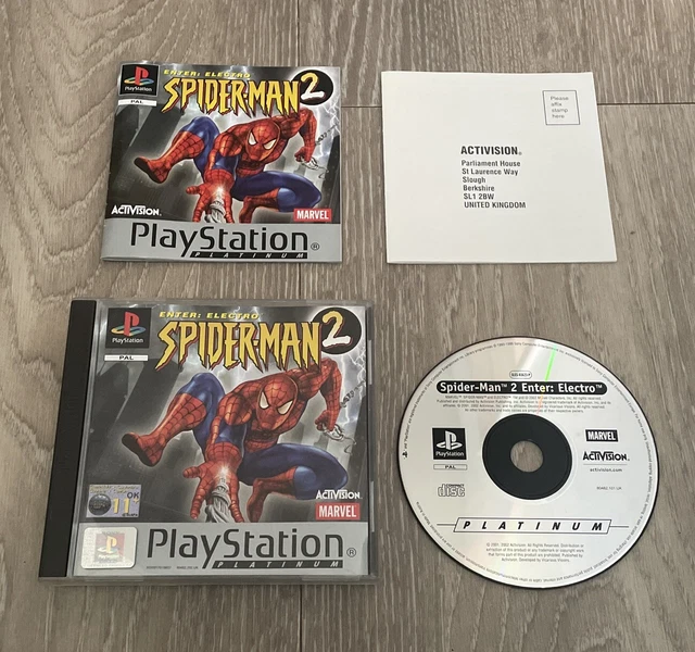 SPIDERMAN 2 ENTER Electro PS1 PAL Disc Cover Art And Manual £14.99 ...