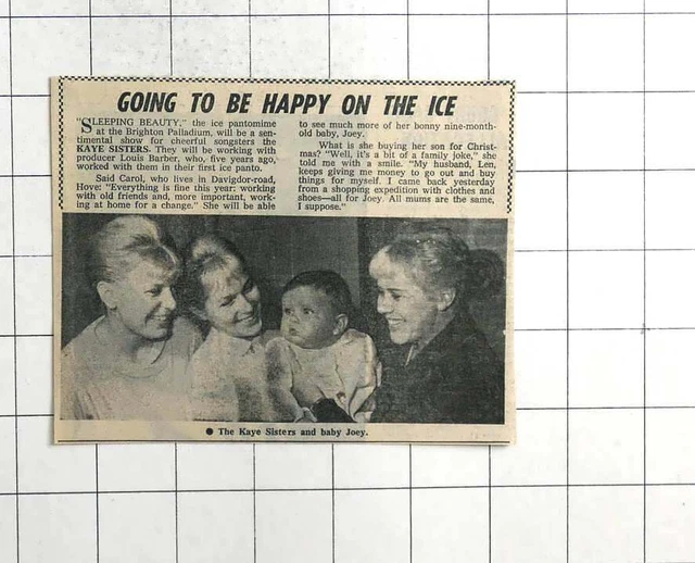 1960 THE KAYE Sisters And Baby Joey , Happy On The Ice, Brighton EUR 6 ...