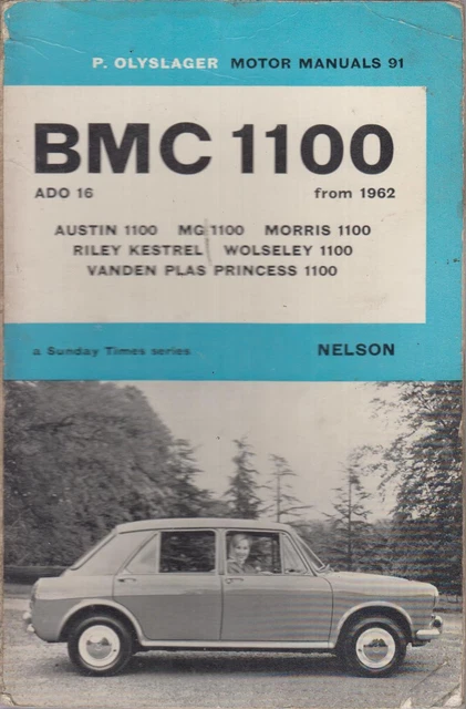 AUSTIN MORRIS MG Riley Wolseley & Vanden Plas 1100 Mk1 1962 - 1968 ...