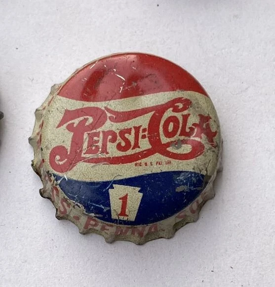 MOUNTAIN DEW PEPSI cola SODA crown bottle cap top cork acl cone FLAT ...