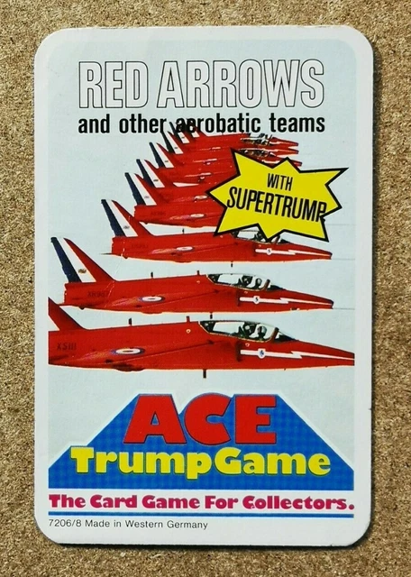 TOP TRUMPS SINGLE Cards Red Arrows Aerobatic Aircraft Teams - Various ...