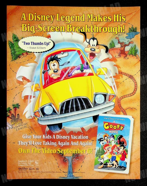 A GOOFY MOVIE Disney VHS Video 1995 Trade Print Magazine Ad Poster ...