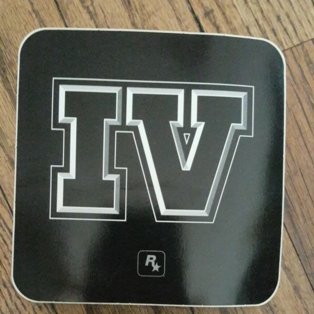 GRAND THEFT AUTO IV GTA 4 Logo Black Sticker Rockstar Games Xbox ...
