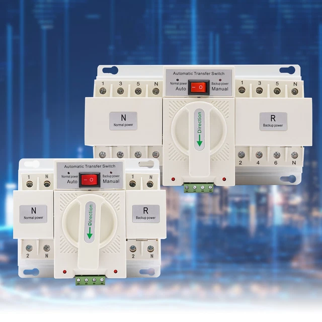 2P/4P SELF CAST Dual Power Automatic Transfer Switch Indicator Light ...