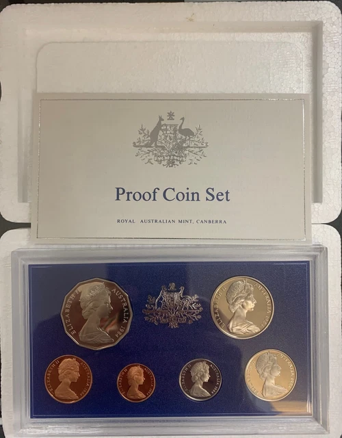 1984 ROYAL AUSTRALIAN Mint Proof Coin Set Canberra Wildlife Elizabeth ...